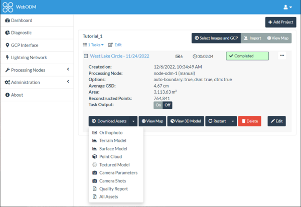 Creating DSMs DTMs and Orthomosaics in WebODM From Drone Images - CUOSGwiki