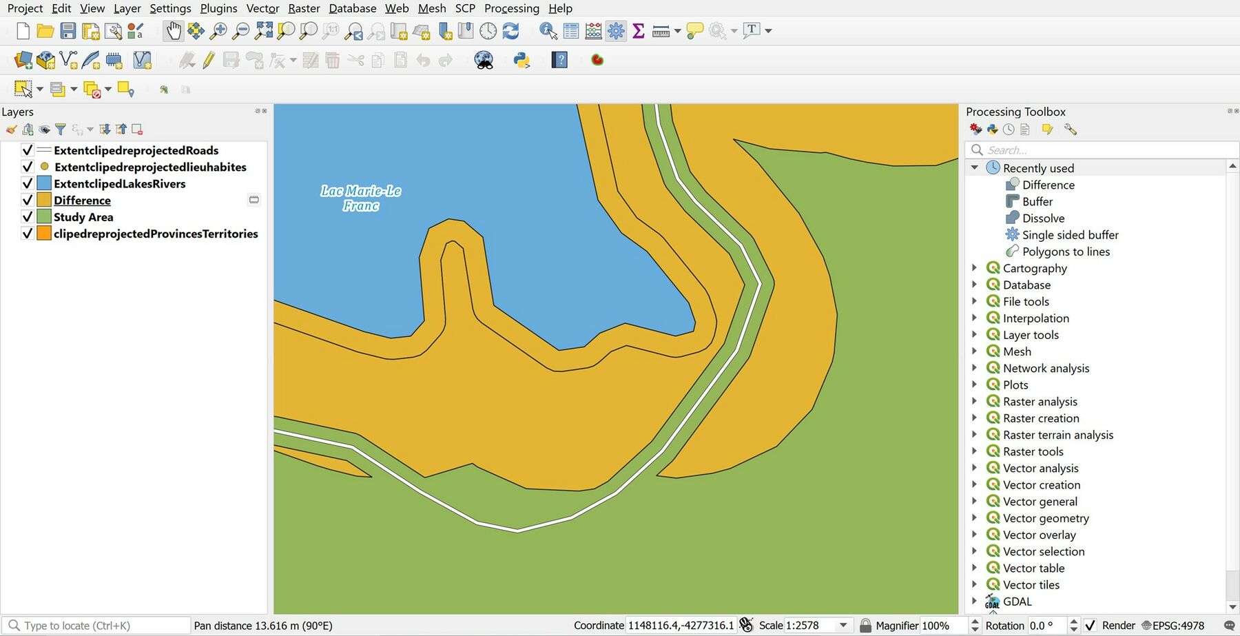 Creating a Buffer Analysis in QGIS - CUOSGwiki