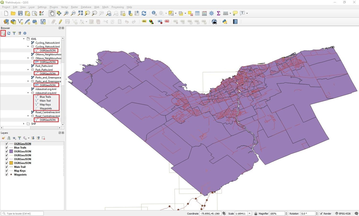 Path Analysis with Vector Data Using QGIS - CUOSGwiki