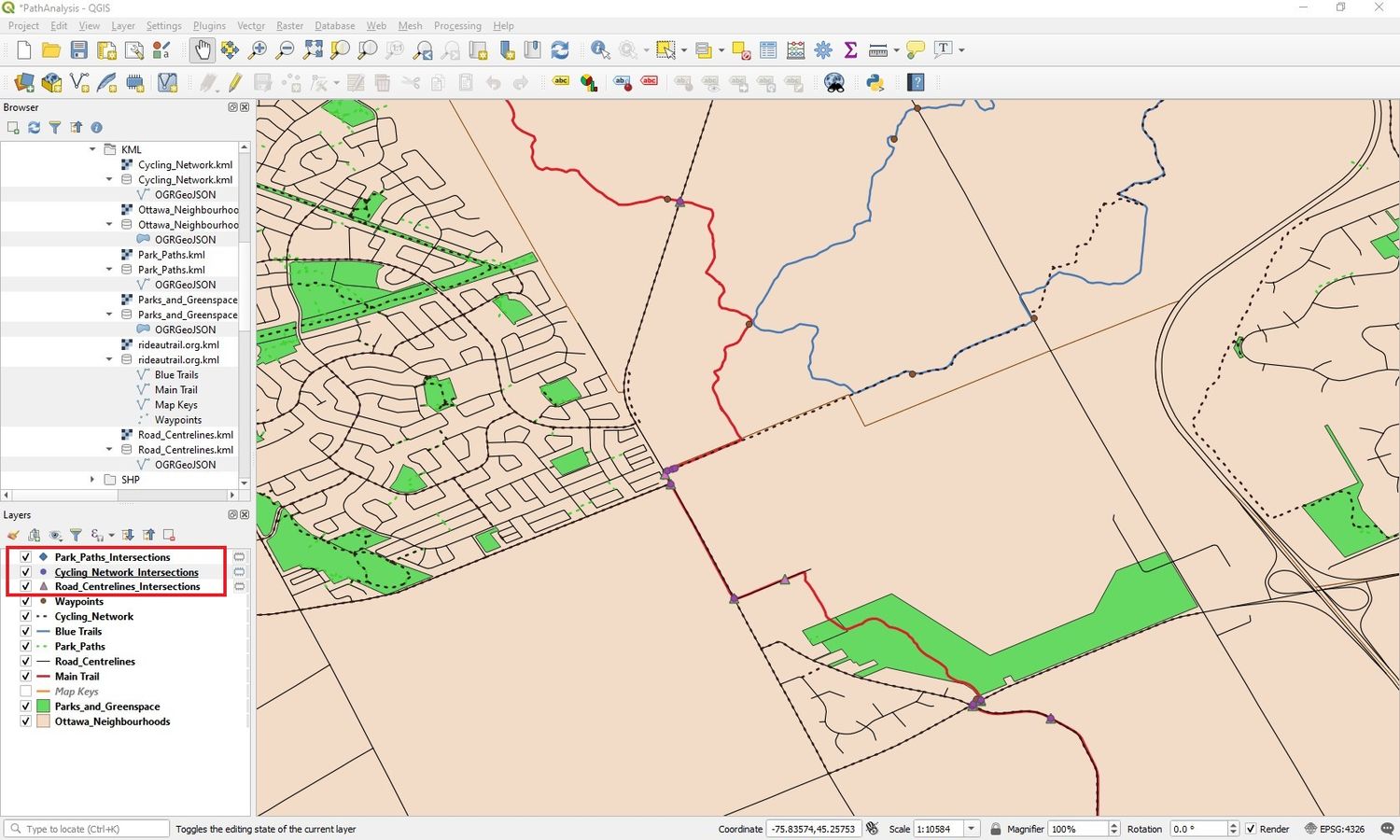 Path Analysis with Vector Data Using QGIS - CUOSGwiki