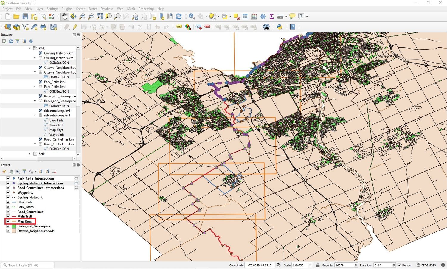 Path Analysis with Vector Data Using QGIS - CUOSGwiki